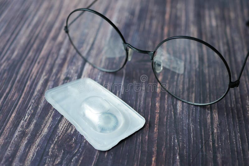 Close Up of Contact Lens on Table Stock Photo - Image of glasses, lens ...