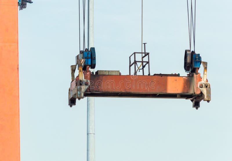 Close Up of a Container Lifting Equipment Stock Image - Image of ...