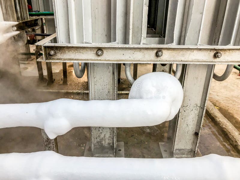 Close Up of Container with Liquid Nitrogen Stock Image - Image of close ...