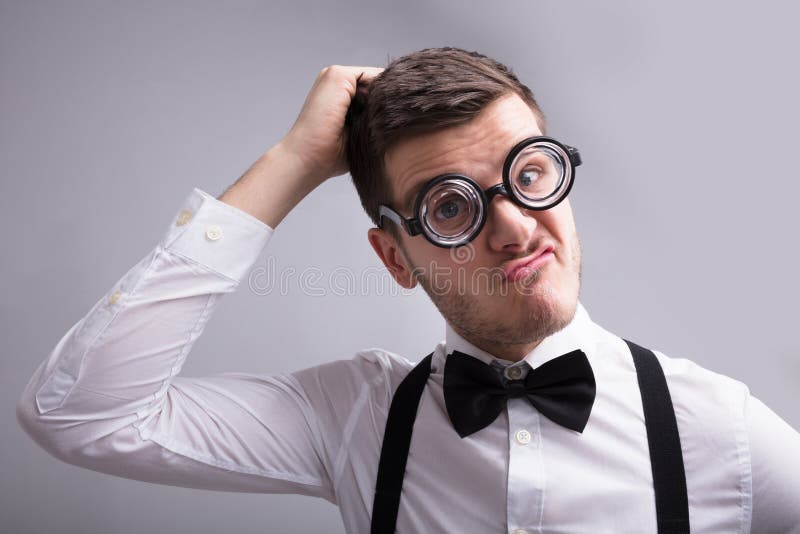 Contemplated Young Man stock image. Image of caucasian - 39000303