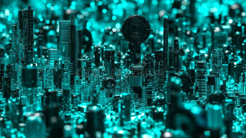 A Close-up of a Contemporary AI and Data Network GPU Microchip, with ...