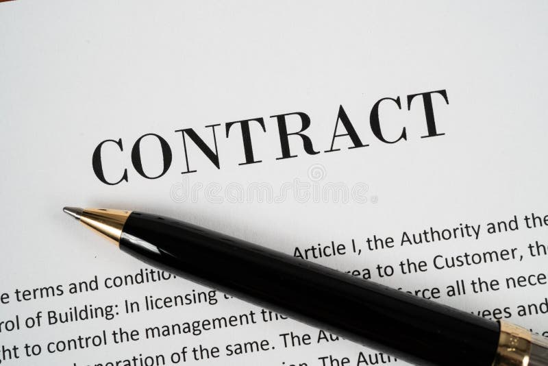 Close Up of a Contract with Pen Stock Image - Image of business, lawyer ...