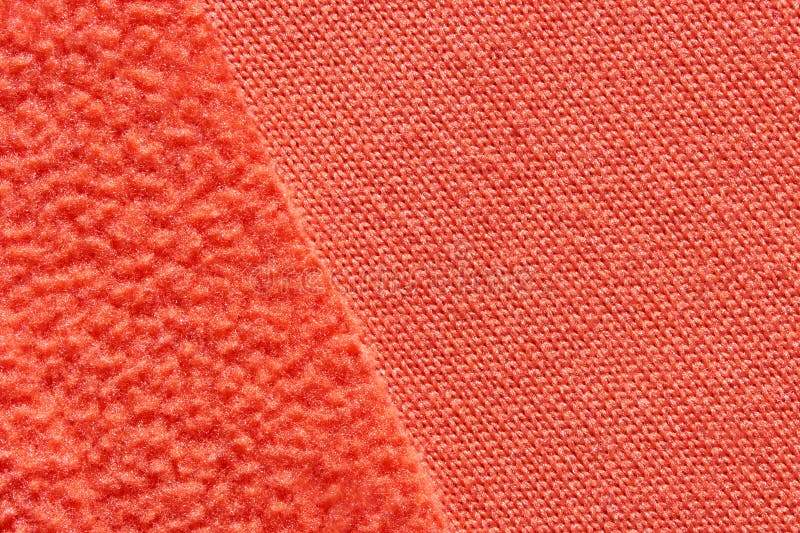 Close Up of Contrasting Textures in Bright Orange Fabric Textiles Stock ...