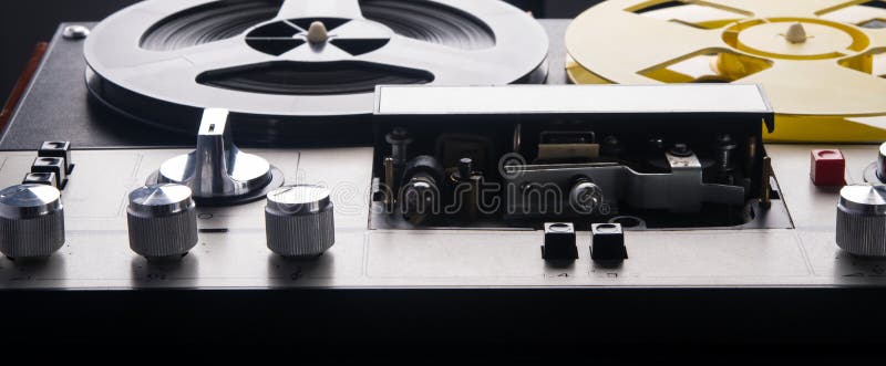 Close-up of the Control of an Old Tape Recorder, Device Button Controls ...