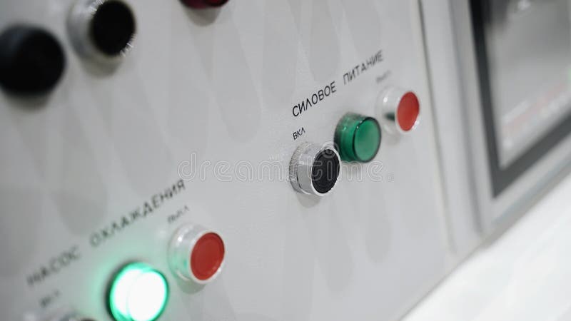 Close-up of the Control Panel with Buttons. Stock Video - Video of ...