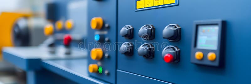 Close-up of Control Panel with Buttons and Switches Stock Illustration ...