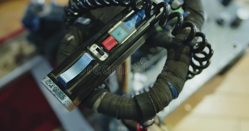 Close-up of the Control Panel of the Cinema Operator S Cart Dolly ...