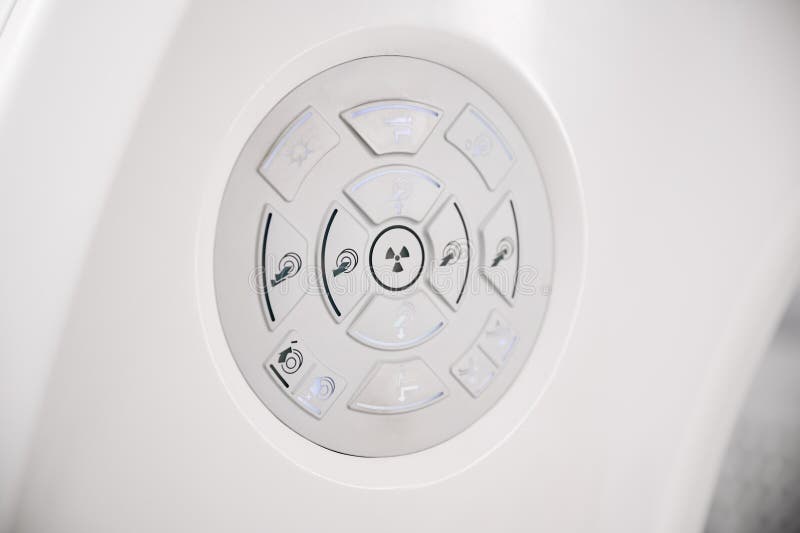 Close Up of Control Panel of Computer Tomograph. Stock Photo - Image of ...