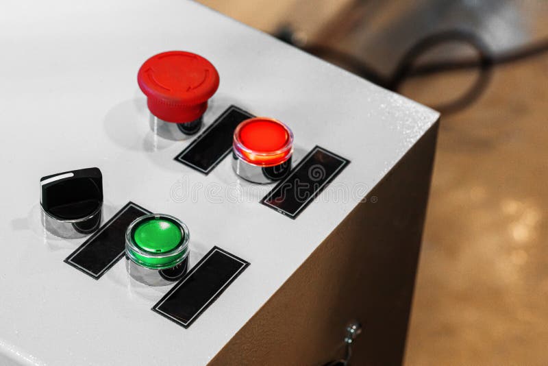 Close Up of Control Panel in Industrial Production Factory Stock Image ...