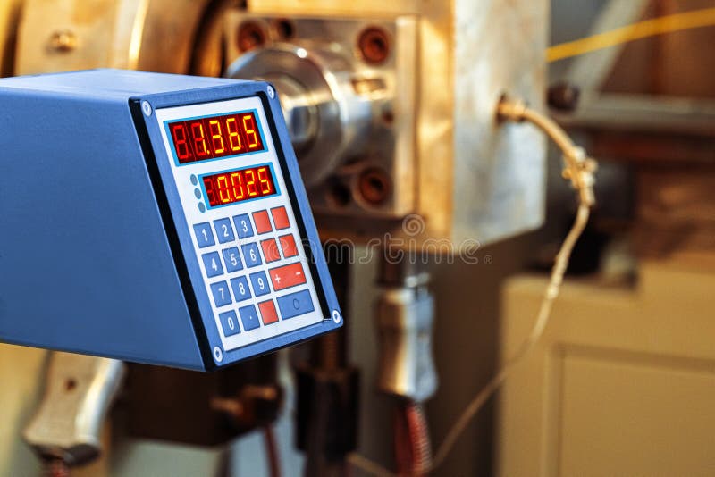 Close Up of Control Panel in Industrial Production Factory Stock Image ...