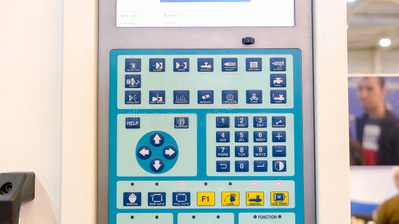 Close Up Control Panel of Injection Molding Machine. Stock Image ...