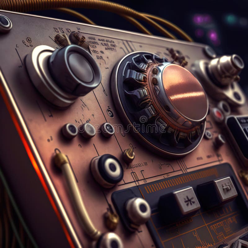 A Close Up of a Control Panel with Knobs and Controls on it S Side and ...