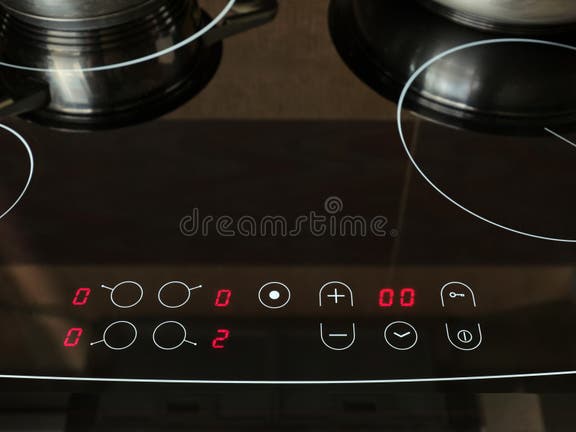 Close-up of Control Panel of Modern Electric Cooking Stove Stock Photo ...