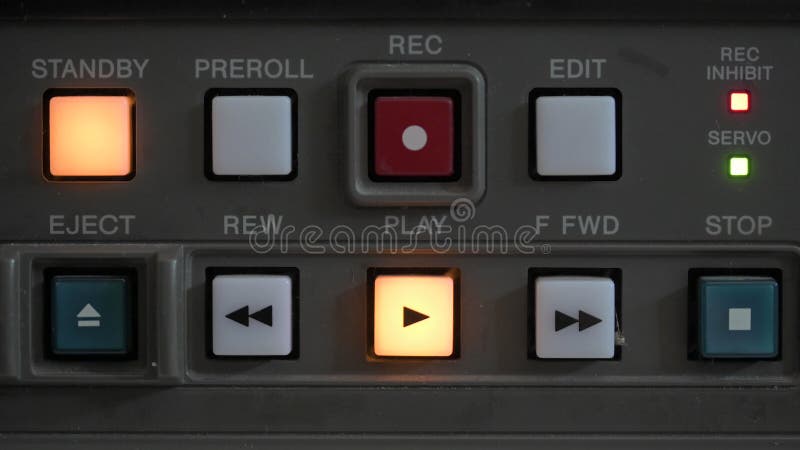 Close Up of the Control Panel of an Old Broadcasting Recorder Stock ...