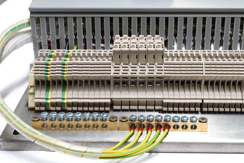 Close Up Control Panel Terminal Stock Photo - Image of connector ...