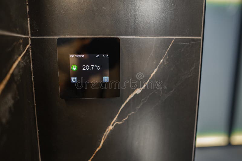 Close Up of Control Panel on Wall Stock Illustration - Illustration of ...