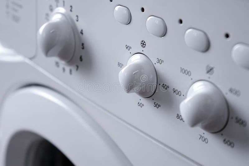 Close-up of the Control Panel of a Washing Machine Stock Photo - Image ...