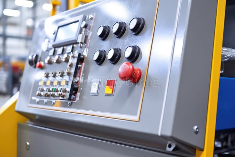 Close-up of Control Panels for Contouring Machines Stock Illustration ...