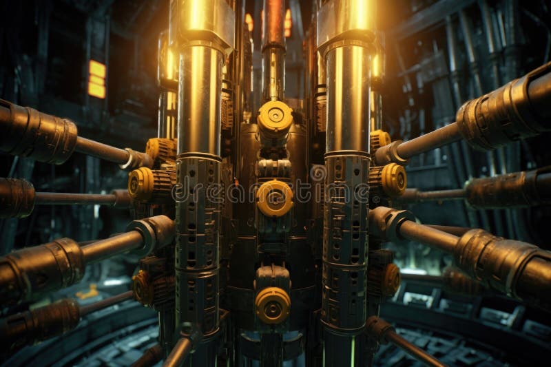 Close-up of Control Rods in Reactor Core Stock Photo - Image of atomic ...