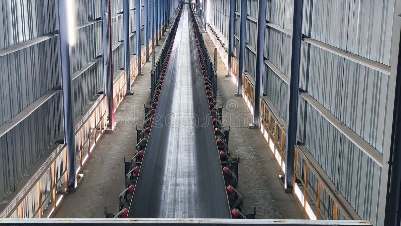 Close Up of Conveyor Machine with Steel Structure Stock Image - Image ...