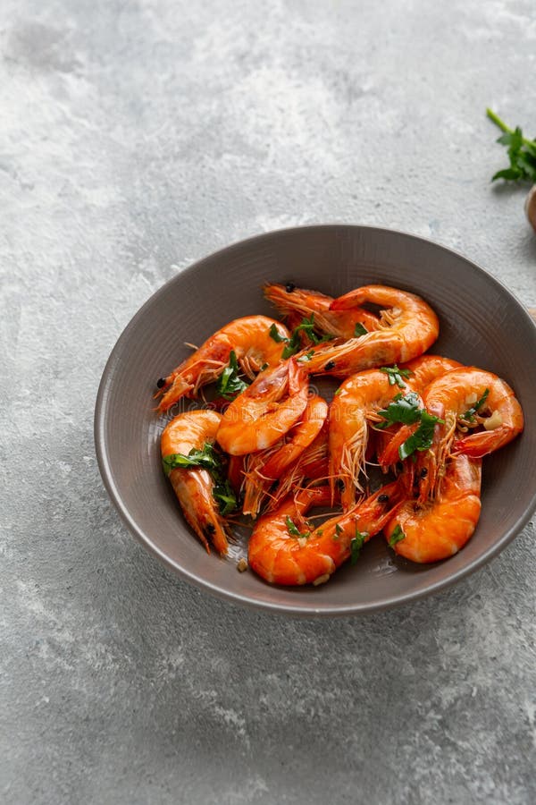 Close Up of Cooked Prawn in Shell Seafood Shrimps Stock Photo - Image ...