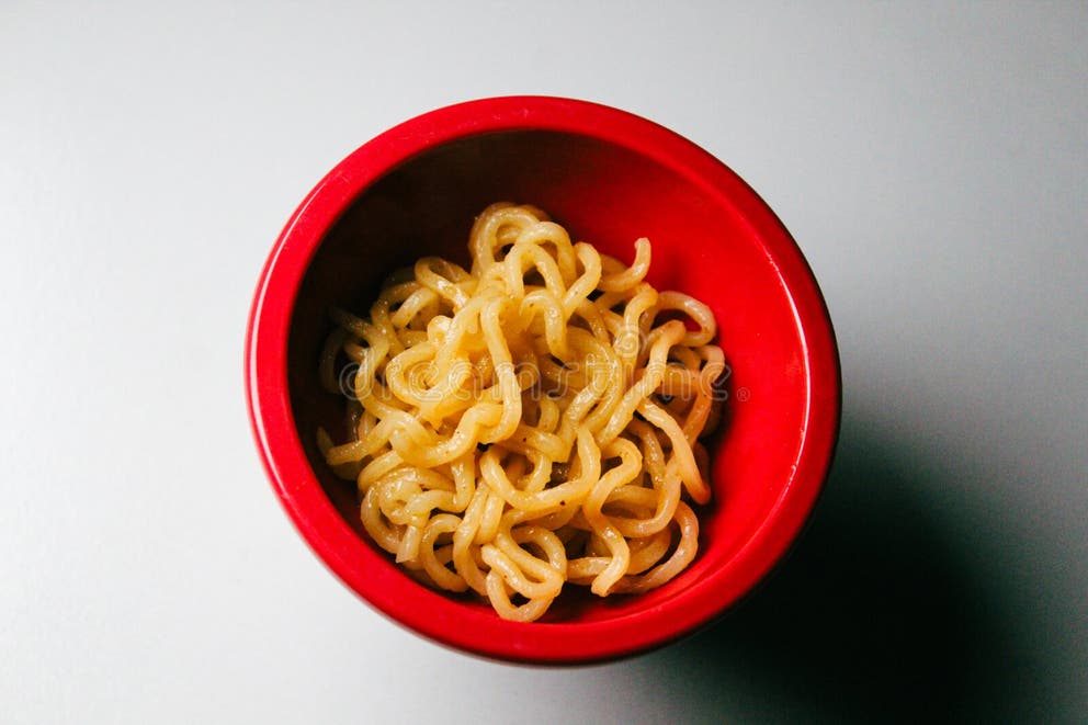 Close-up of Cooked Ramen Noodles Isolated on a White Backdrop with ...
