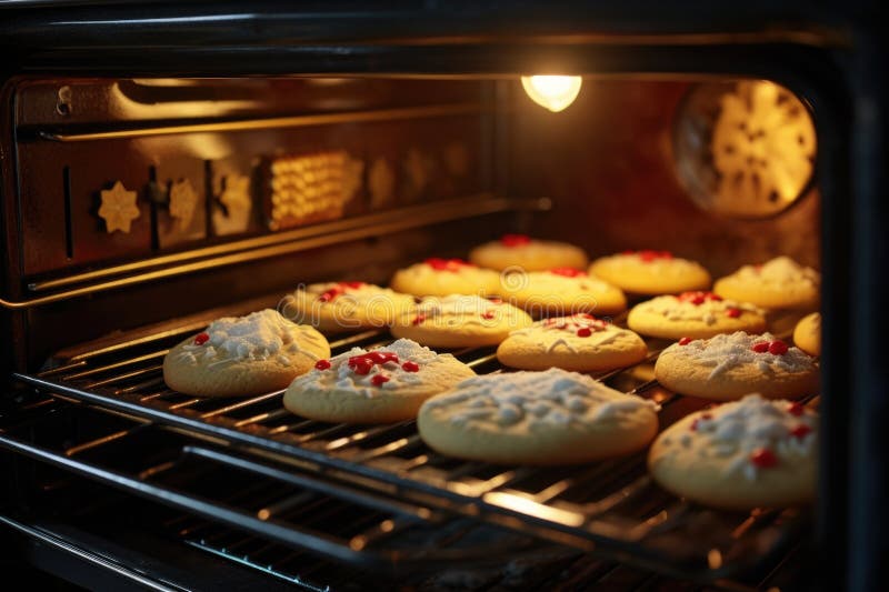 Close-up of Cookies Baking in an Oven. Great for Food and Baking ...