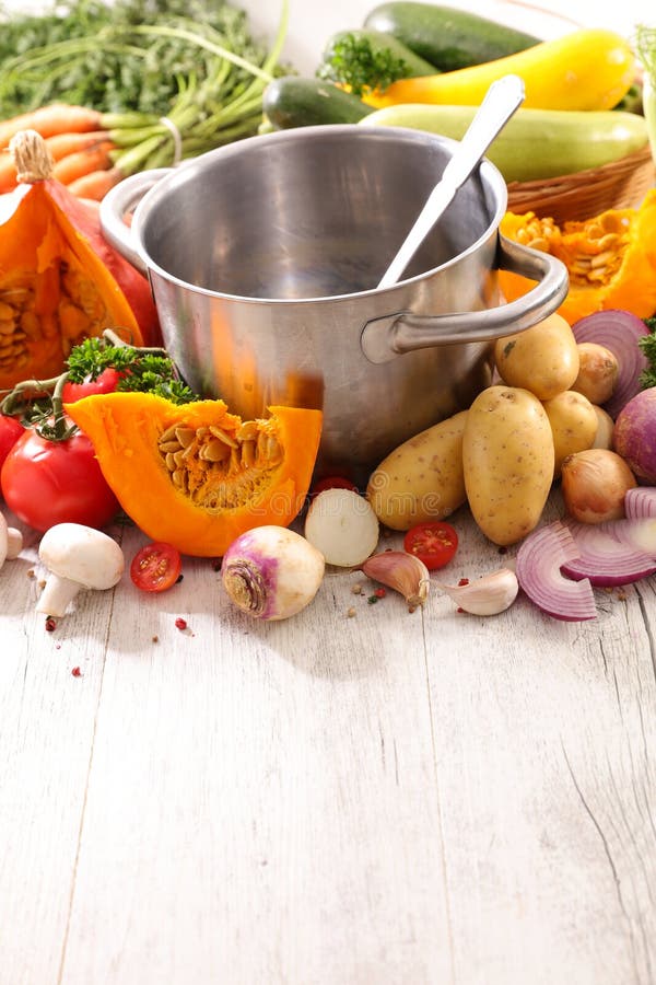 Cooking Soup with Meat Over High Heat Stock Photo - Image of fresh ...