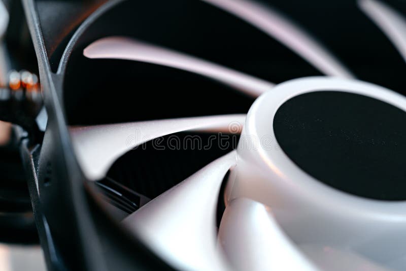Close Up of a Cooler Computer Fan Stock Photo - Image of computer ...