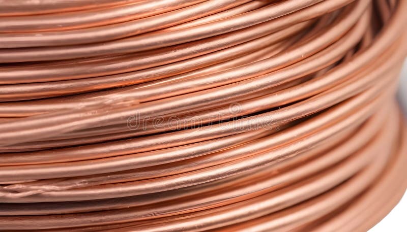 A Close-up of a Copper Cable Wire, Electrical Installation Materiel ...