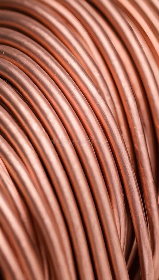 A Close-up of a Copper Cable Wire, Electrical Installation Materiel ...