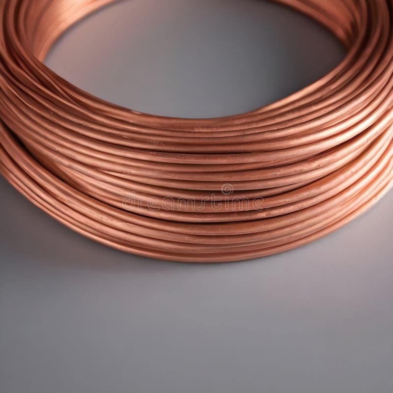 A Close-up of a Copper Cable Wire, Electrical Installation Materiel ...