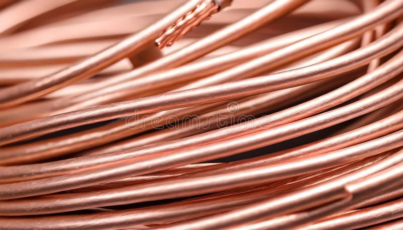 A Close-up of a Copper Cable Wire, Electrical Installation Materiel ...