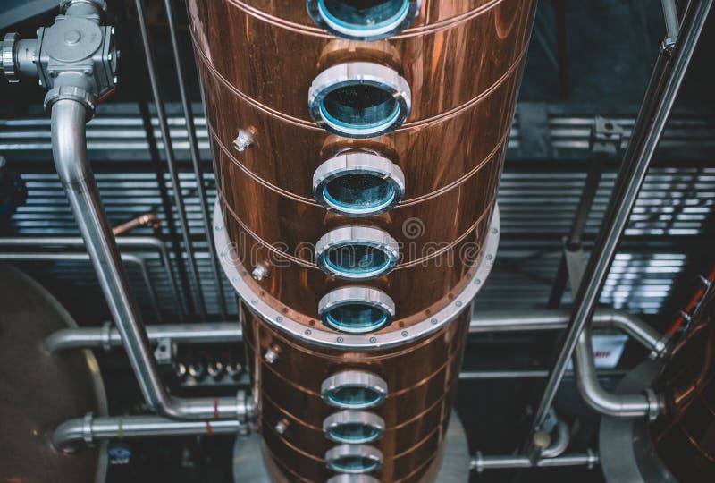 Copper Distillation Apparatus Industrial Setting Stock Photos - Free ...