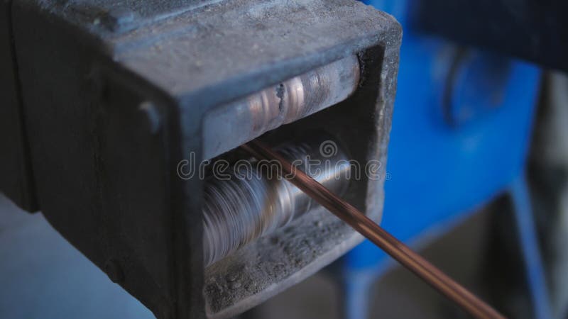 Close-up Copper Wire Comes in Rolls for the Drawing Process at the ...