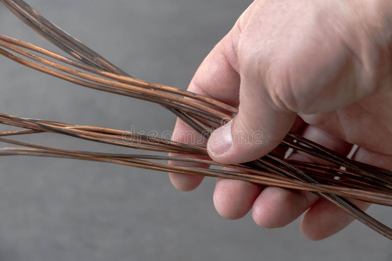 Close-up of Copper Wire Inside Electrical Wiring - Lots of Thick Copper ...
