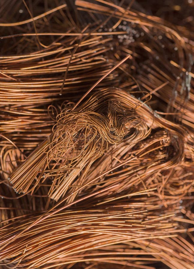 Close-up of Copper Wire Objects Stock Image - Image of cable ...
