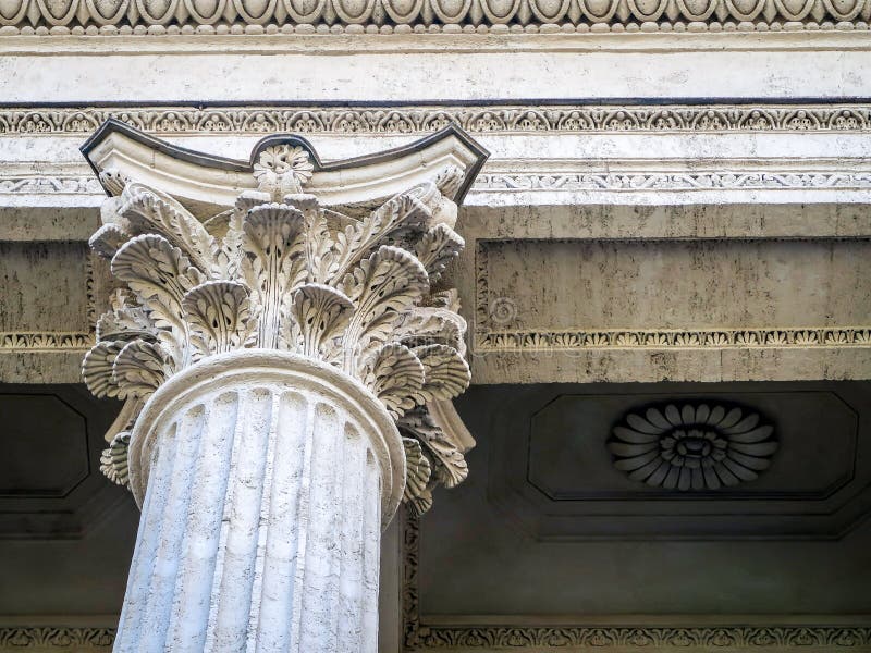 Close Up of Corinthian Columns Stock Photo - Image of classic, roman ...