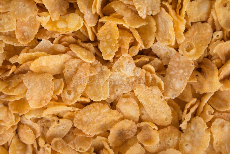 Close Up of Corn Flakes Texture Stock Photo - Image of snack, flakes ...