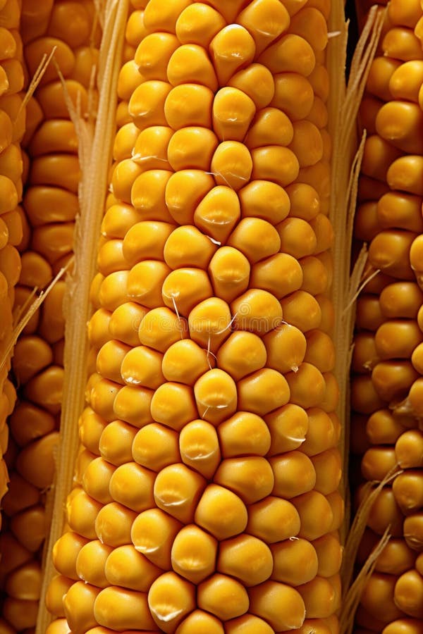 Close-Up of a Corn Kernel AI Generated Stock Illustration ...