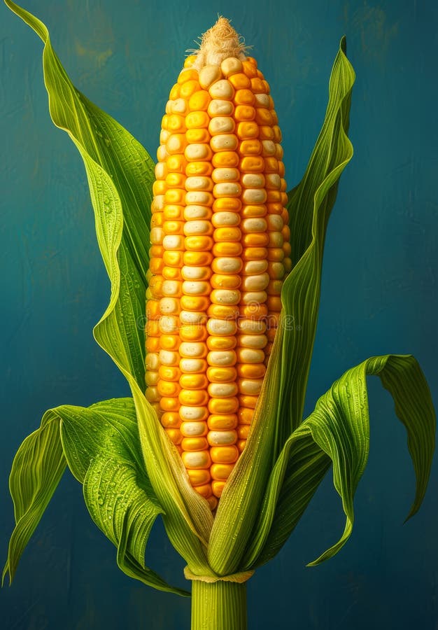 A Close Up of a Corn Stalk with the Corn Kernel Visible Stock Image ...