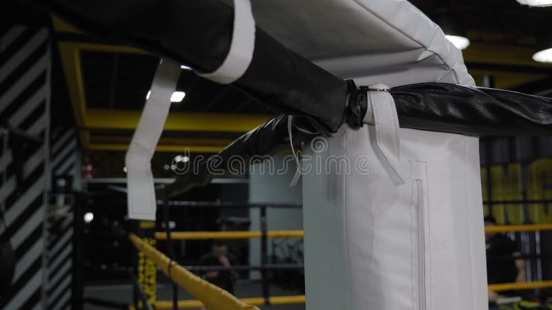 Close-up of a Corner of a Boxing Ring. Stock Footage - Video of hand ...