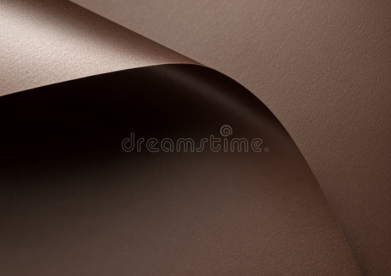 A Close-up of the Corner Curve of Chocolate Brown-colored Paper ...