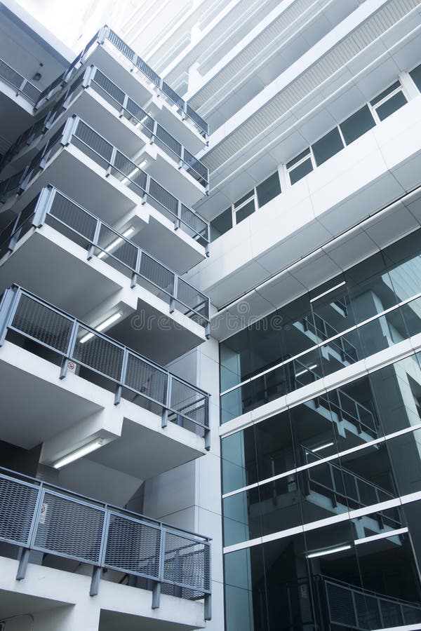 Close Up of Corner of the Modern Style Building Stock Photo - Image of ...