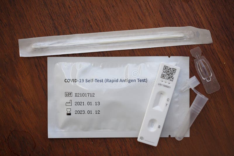Close Up of a Coronavirus Covid-19 Rapid Antigen Home Testing Kit Stock ...