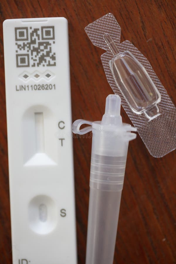 Close Up of a Coronavirus Covid-19 Rapid Antigen Home Testing Kit ...