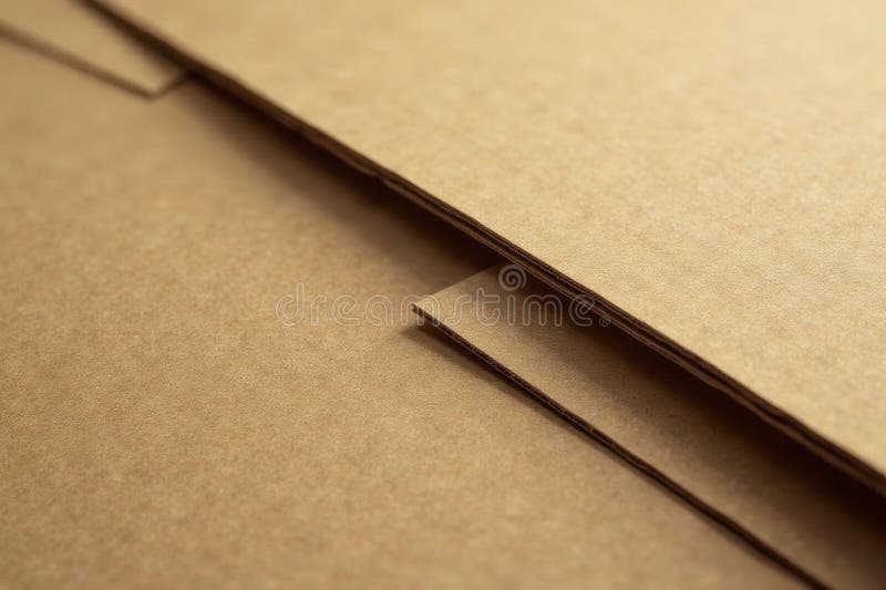 Close Up of Corrugated Cardboard, Showing Fiber Texture, Box, Surface ...