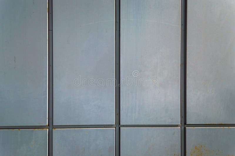 Gray Corrugated Steel Cladding on an Industrial Building Stock Image ...