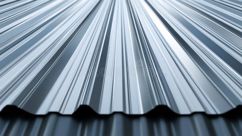 Red Corrugated Metal Roof Panels with Bold Vertical Ridges and Texture ...