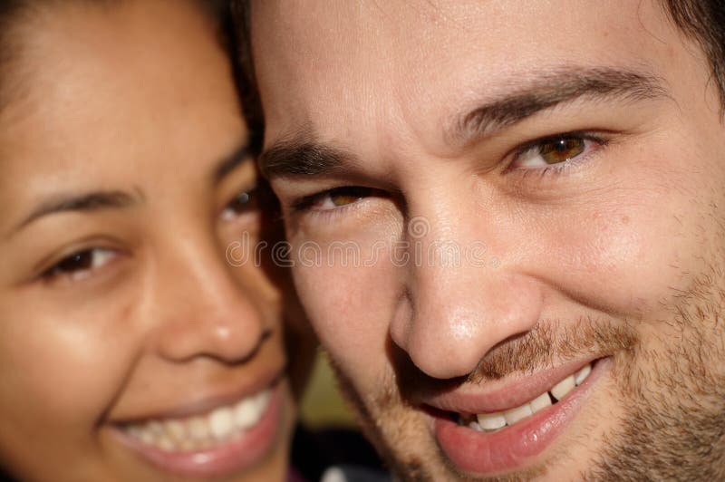 Close-up of a Couple Smiling in Sunlight Stock Image - Image of dating ...